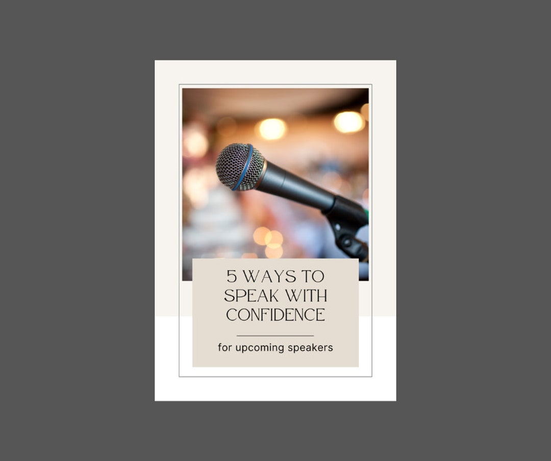 5 Ways to Speak With Confidence Digital Download Tips to Public ...