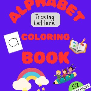 Alphabet Coloring & Tracing Book 52 Coloring Pages Printable Pages ...