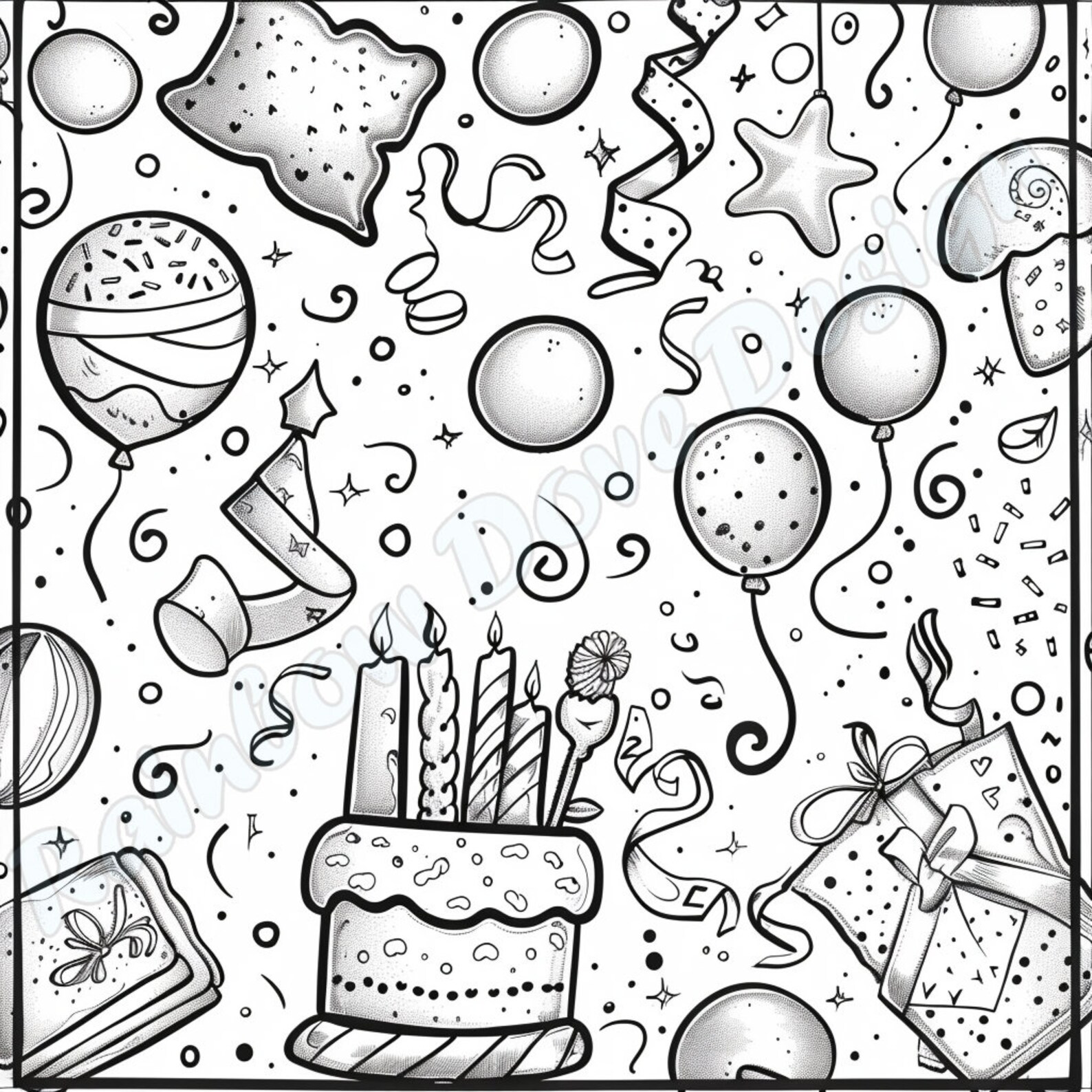 100 Coloring Page Pack Multi-theme, Family-friendly, Digital Download ...