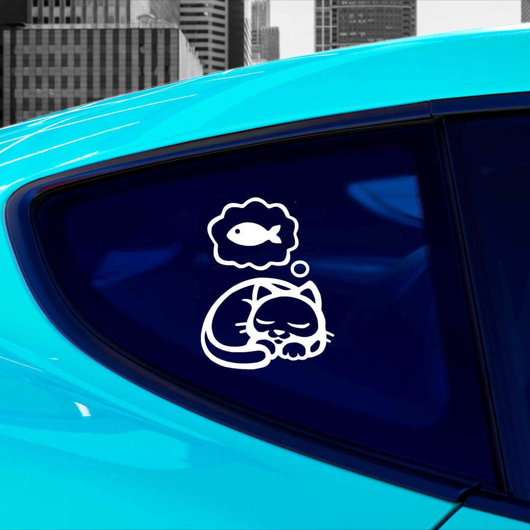 Cat Naps Decal for Cars and Laptops - Waterproof and Uv-resistant Vinyl ...