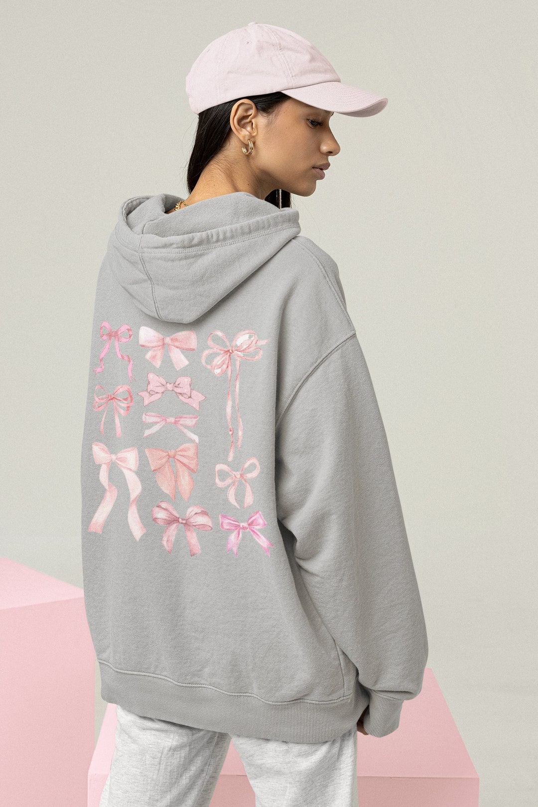 Bow Collage Hoodie Cheer Gift Cheer Hoodie Cute Hoodie Coquette ...