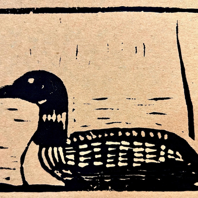 Loon Wood Block Print - Etsy