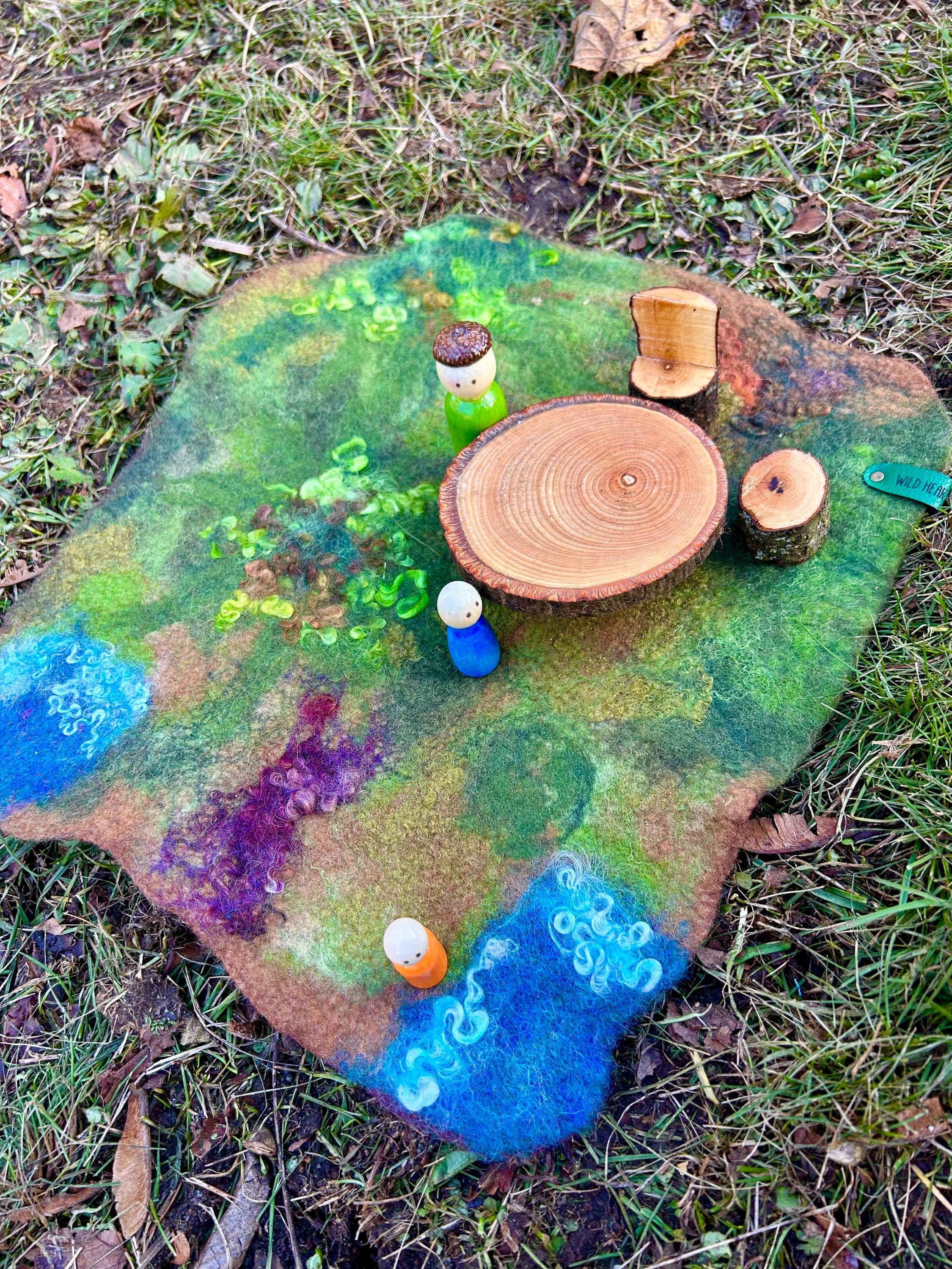 Custom Wool Felt Wonderland: Personalized Play Mat for Endless ...