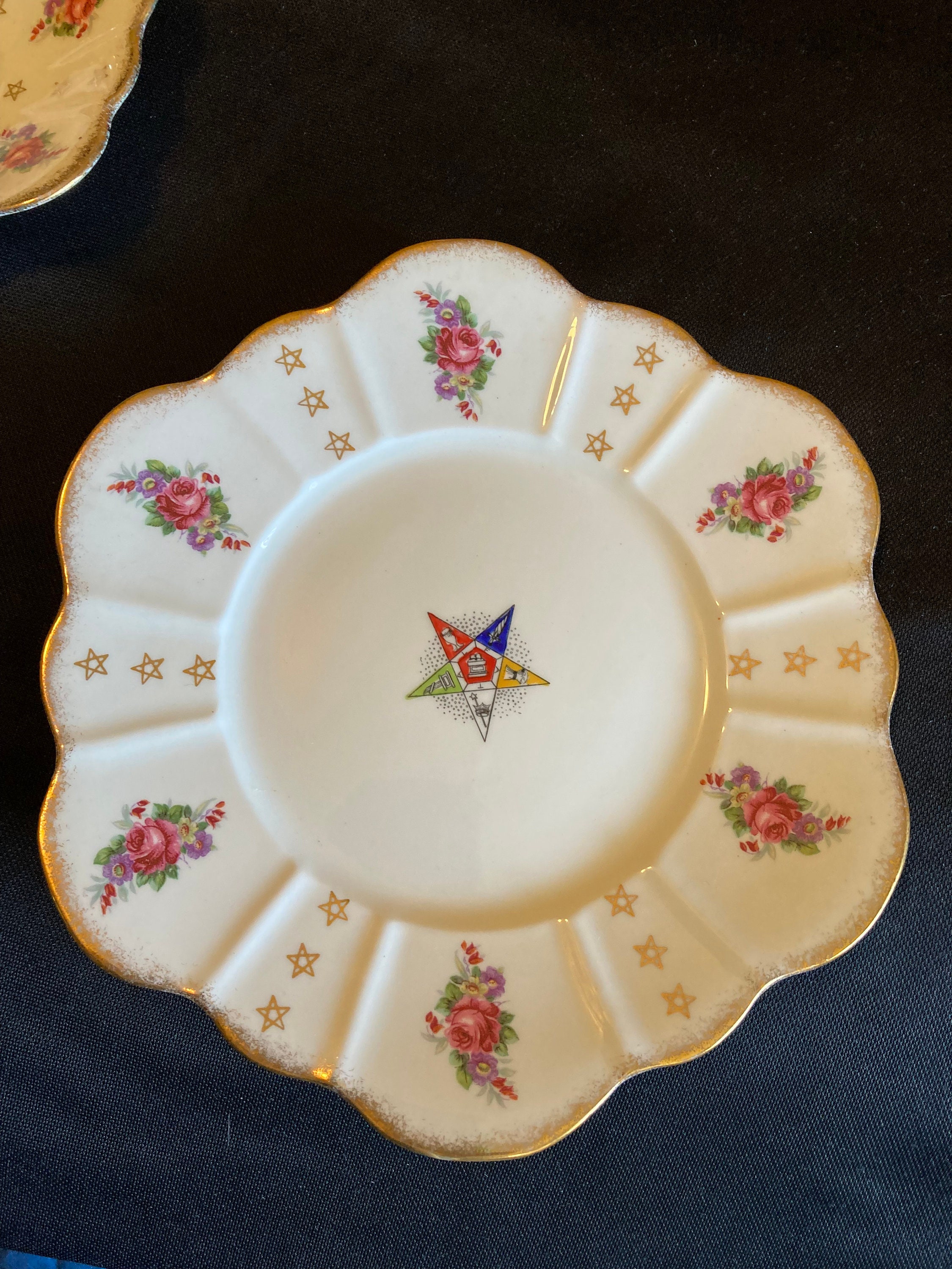 Royal Stuart Bone China Eastern Star Masonic 3 Piece Teacup Saucer ...