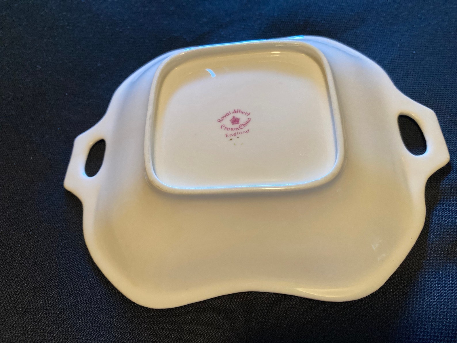 Royal Albert Crown Old English Rose Handled Mini Serving Tray Heavy ...