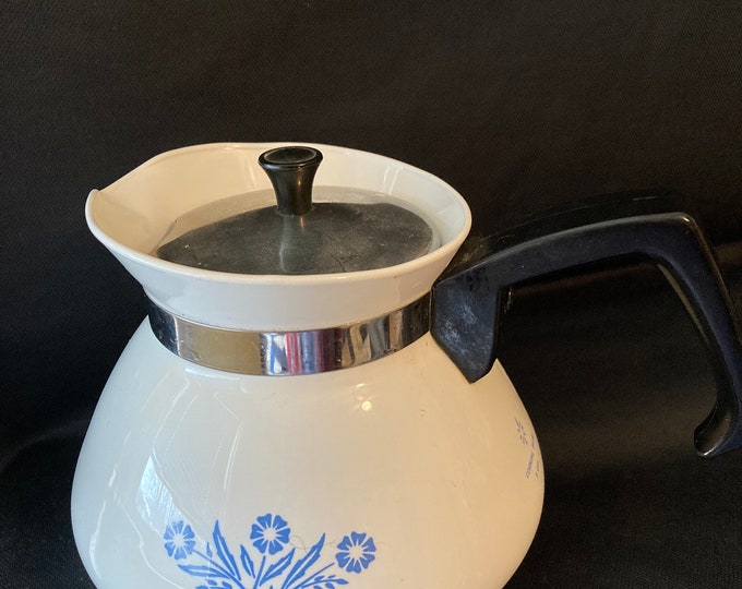 Vintage 1960s Corning Ware 4 Cup Teapot Blue Corn Flower Pattern - Etsy