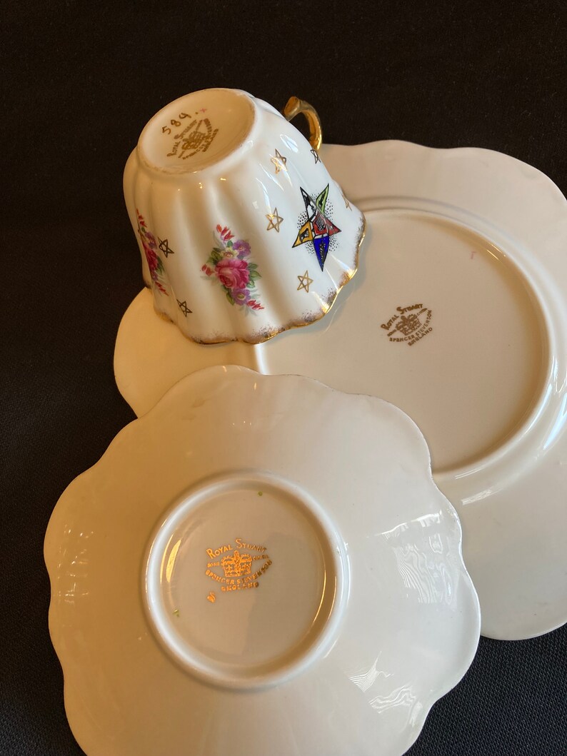 Royal Stuart Bone China Eastern Star Masonic 3 Piece Teacup - Etsy