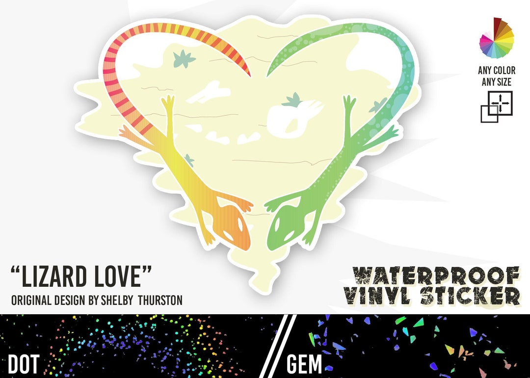 Lizard Love Sticker, Reptile Love, Lizard Love, Lizard Lovers, Desert ...