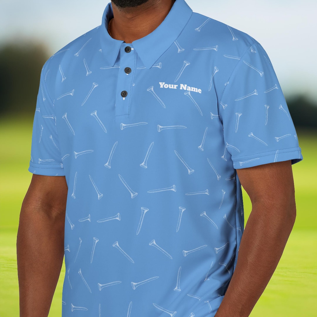 Personalized Golf Shirt – Custom Name Golf Tee Pattern, Unisex Golf ...