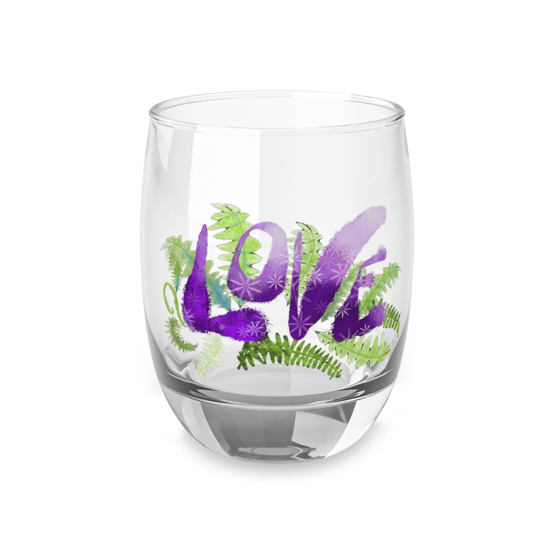 Whiskey Glass, Fun, Purple, Love, Gift, Sister, Friend, Brother, Family ...