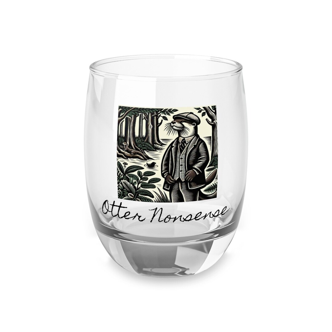 Whiskey Glass, Otter Nonsense, Dashing Dapper Dressed Otter. Fun ...