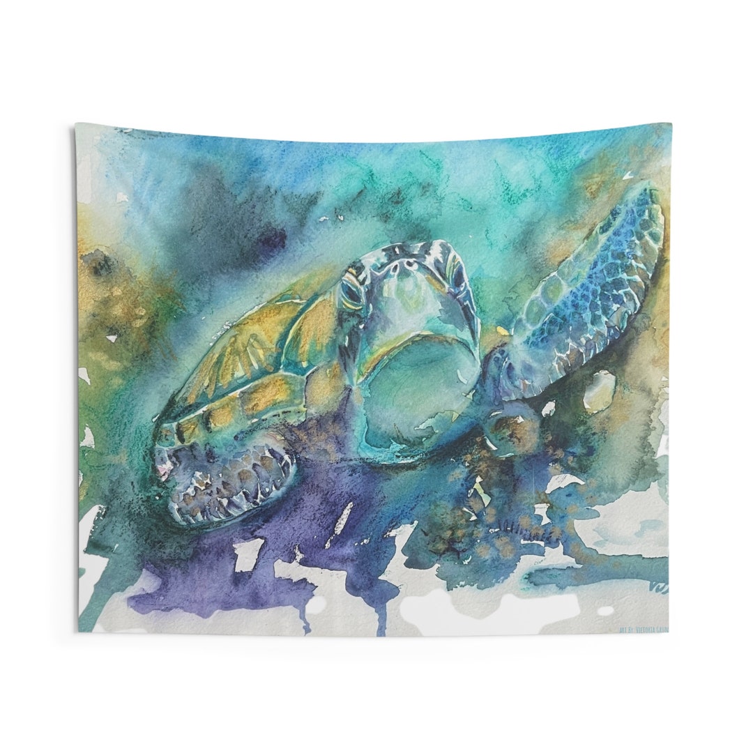 Indoor Wall Tapestries, Sea Turtle Wall Hanging, Gift for Friend ...