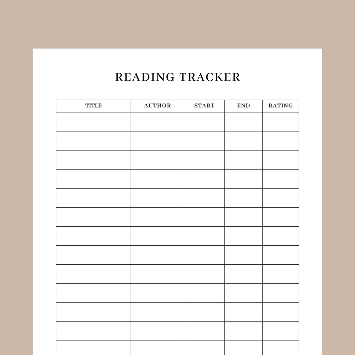 7 Printable Book Review Trackers Reading Log Digital Books to Read List ...