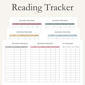7 Printable Book Review Trackers Reading Log Digital Books to Read List ...