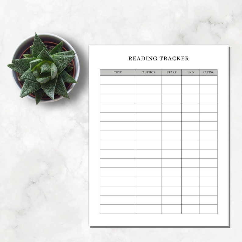 7 Printable Book Review Trackers Reading Log Digital Books to Read List ...