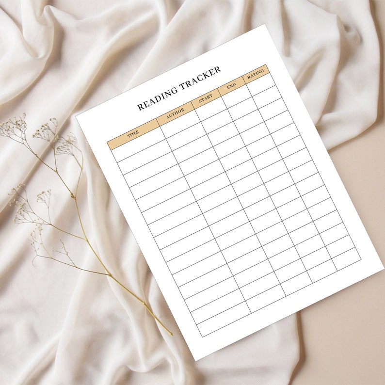 7 Printable Book Review Trackers Reading Log Digital Books to Read List ...