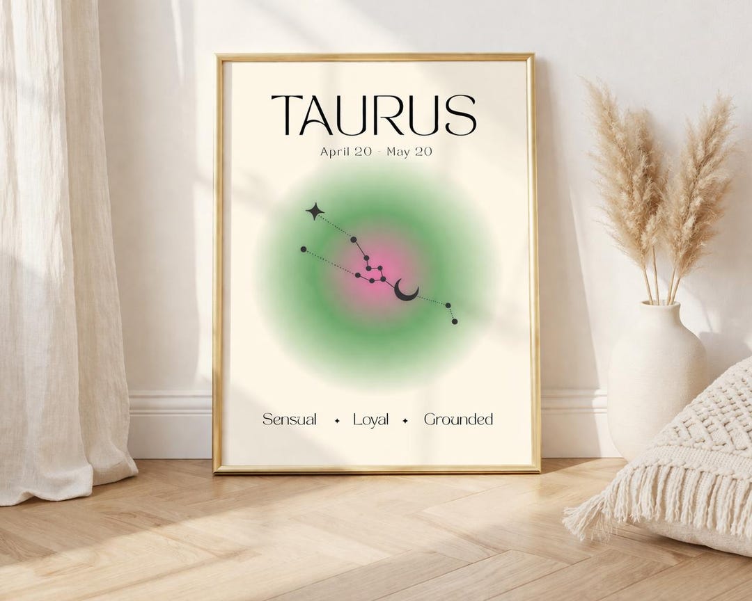 Taurus Star Sign Printable • Constellation Poster Zodiac • Minimalist ...