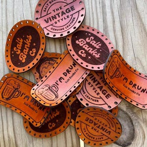 Custom Genuine Leather Patch - Etsy