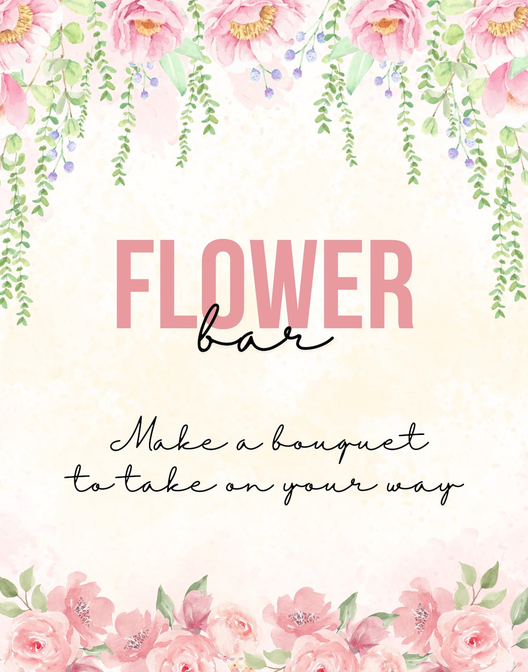 Flower Bar Sign - Etsy