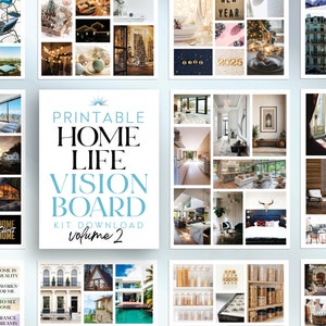 Home Life Printable Vision Board Images Digital Download Manifest Dream ...