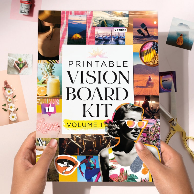 Printable Vision Board Kit Download: Volume 1 Manifest Happiness With ...