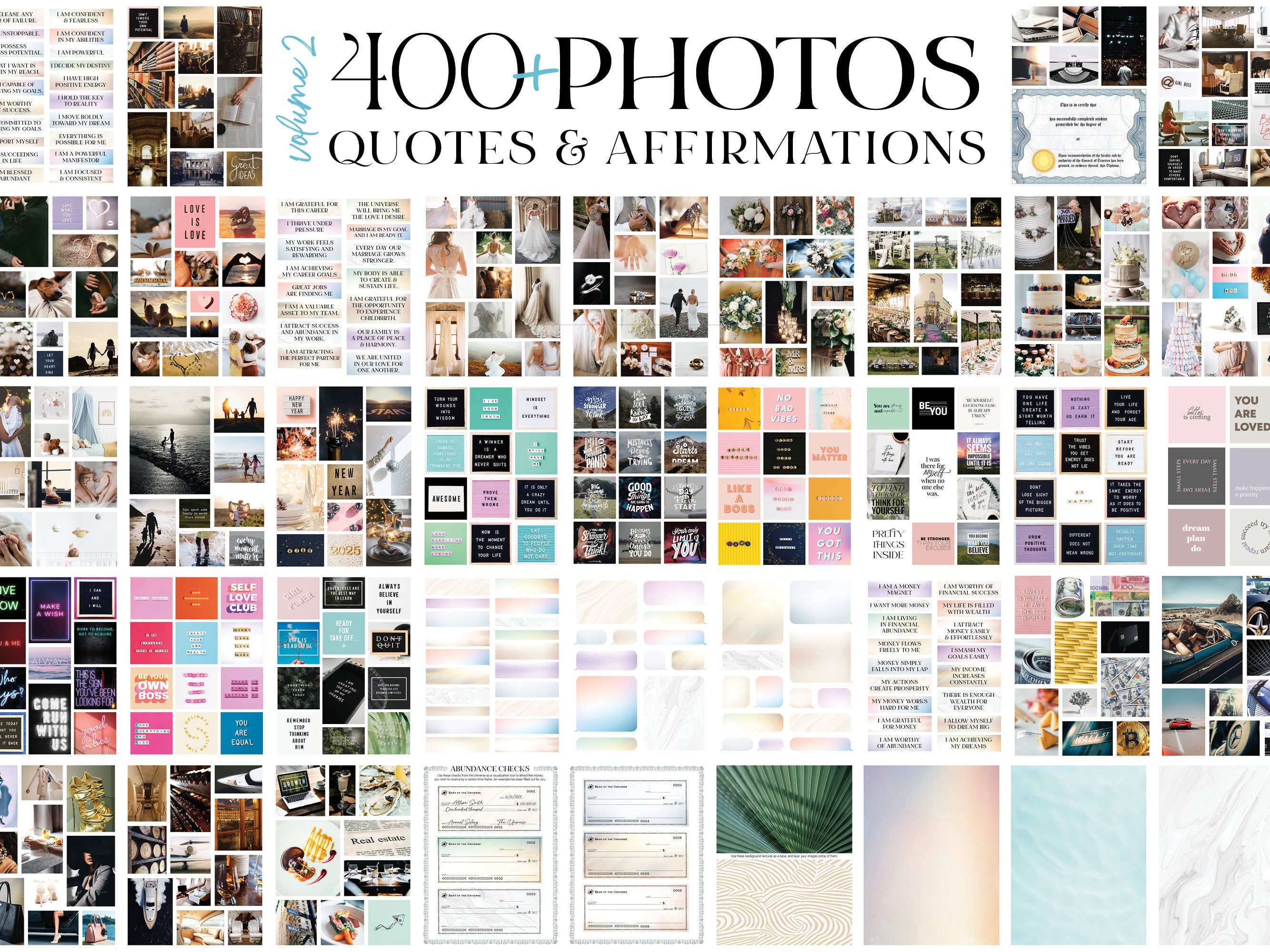 Life Goals Printable Vision Board Images Digital Download Manifest Your ...