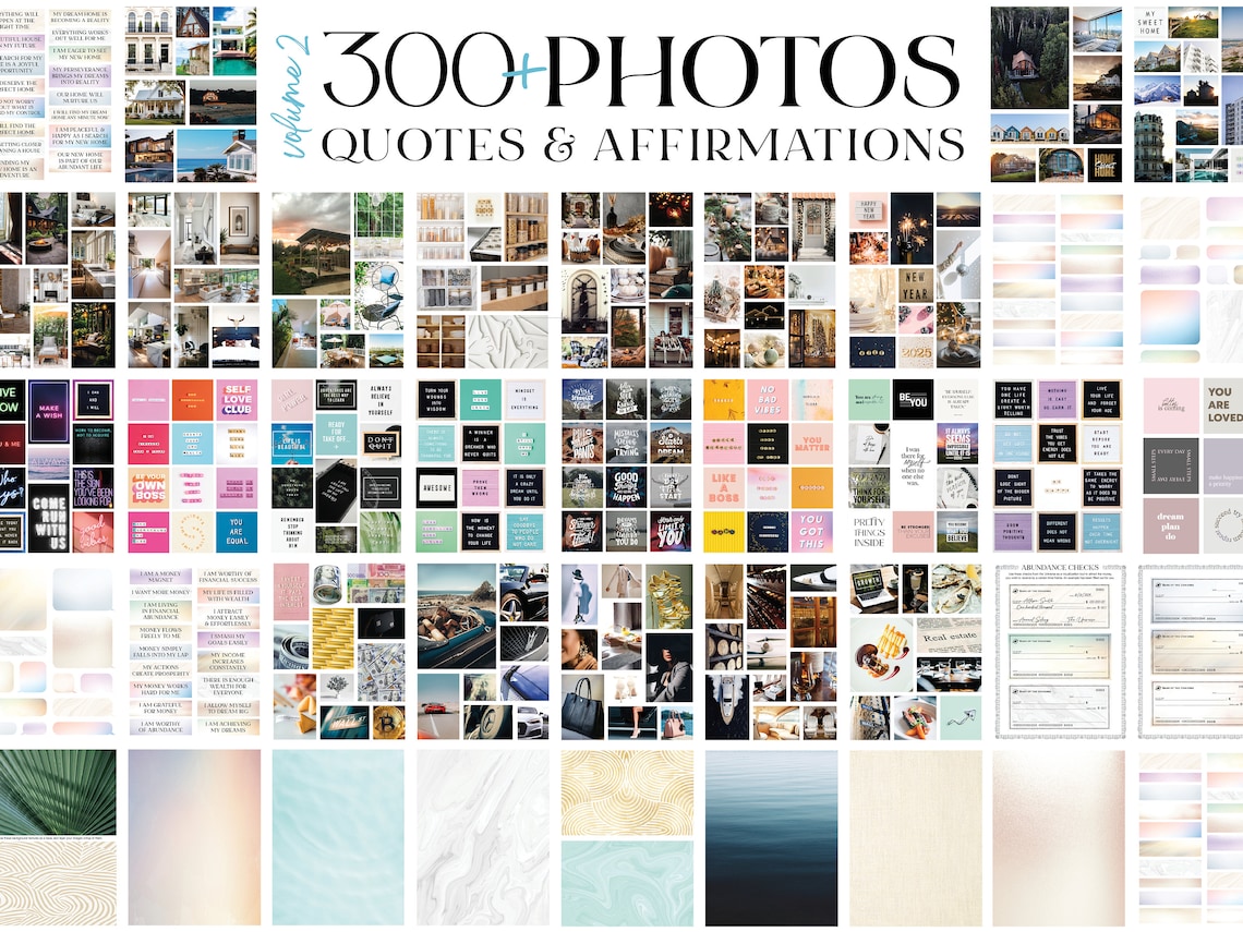 Home Life Printable Vision Board Images Digital Download Manifest Dream ...