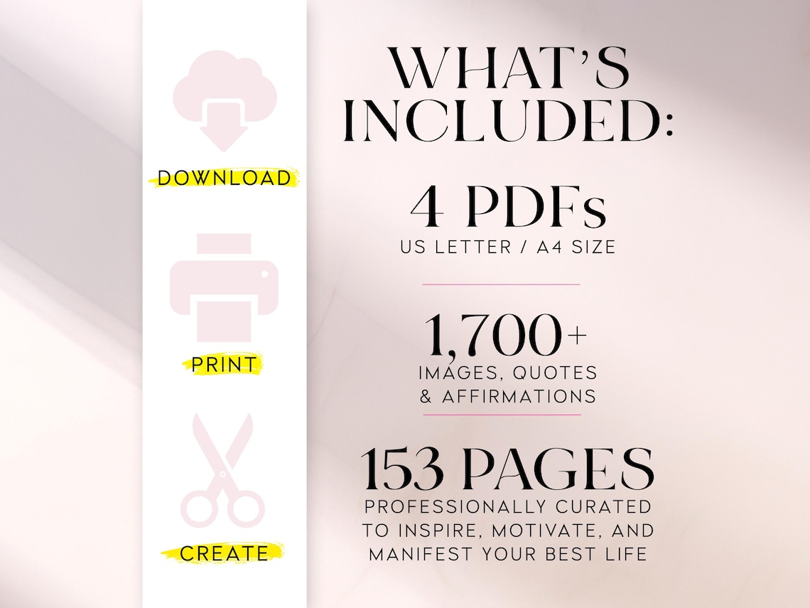 Printable 1700+ Image WHOLE SHOP Vision Board Bundle Instant Digital ...