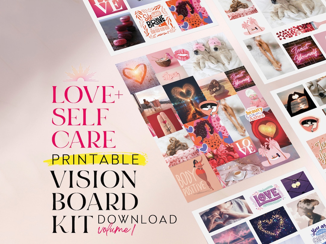 Love Vision Board Images Digital Download Manifest Mental Health Self ...