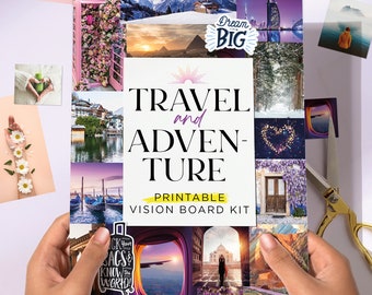 Printable Vision Board Kit Download: Dreams, Goals Hobbies Manifest ...
