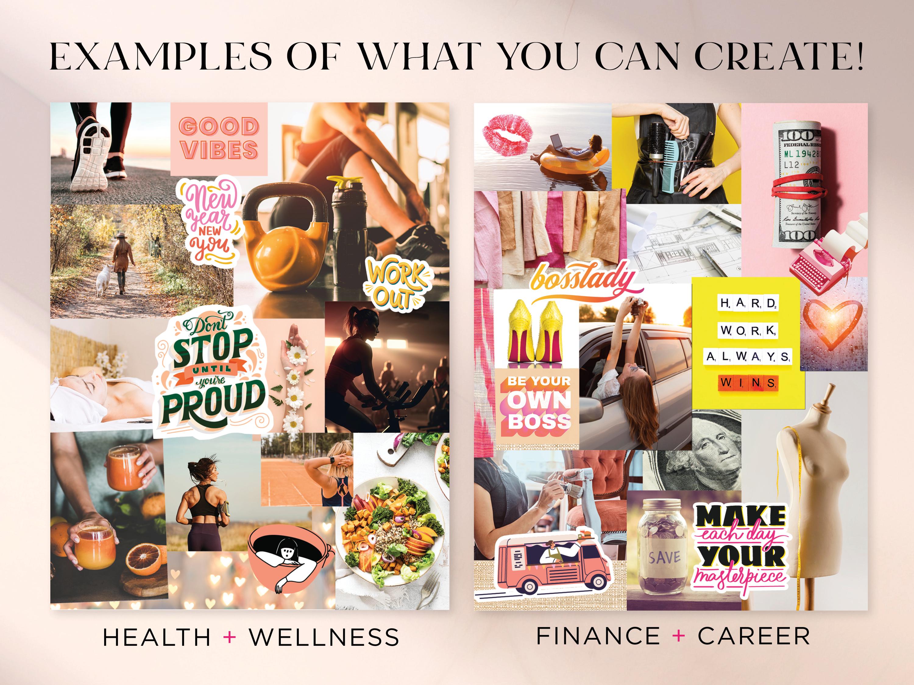 Printable Vision Board Images BUNDLE Instant Digital Download Manifest ...