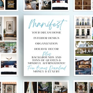 Home Life Printable Vision Board Images Digital Download Manifest Dream ...