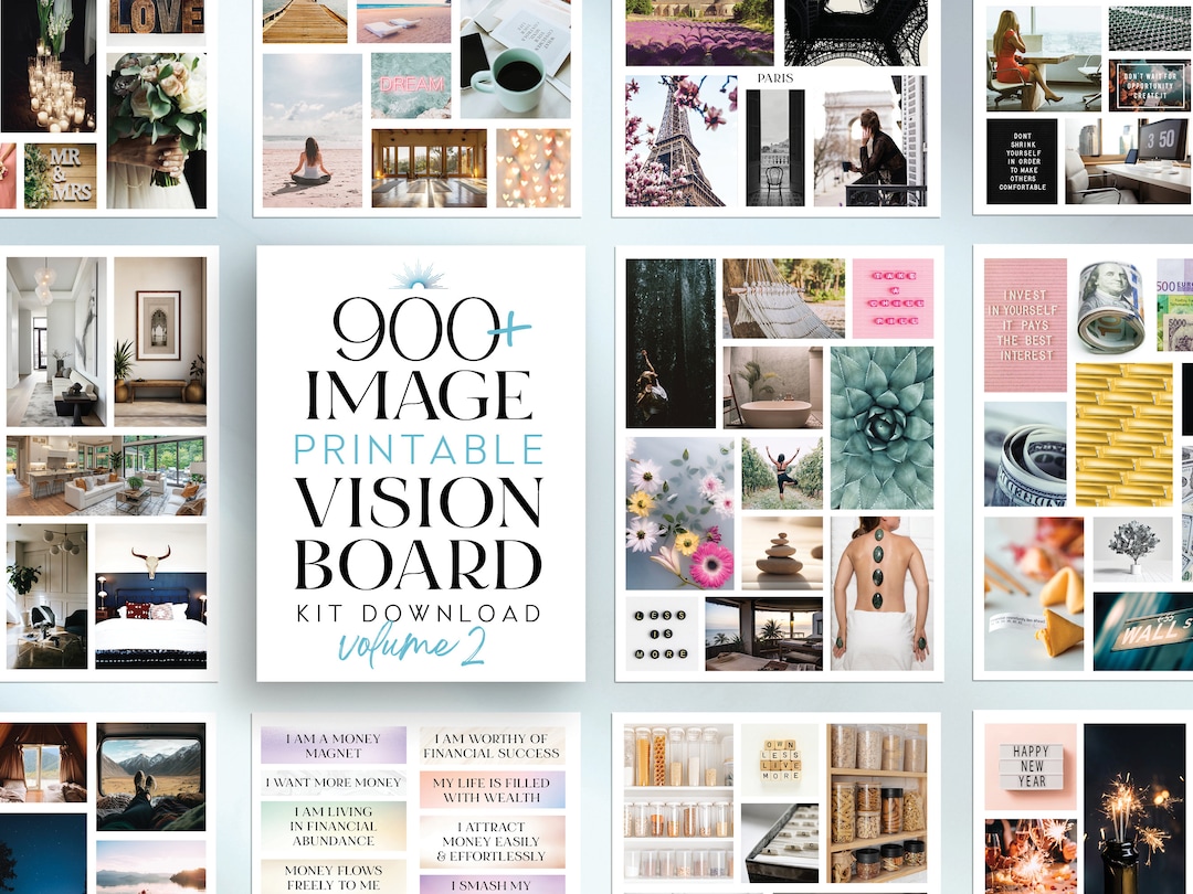 Printable Vision Board Images BUNDLE Digital Download Manifest ...