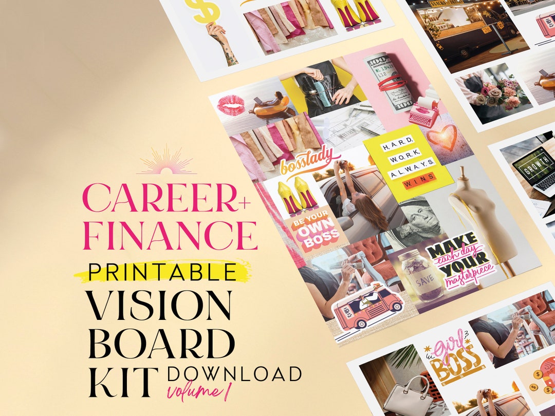 Success Printable Vision Board Images Digital Download Manifest Career ...