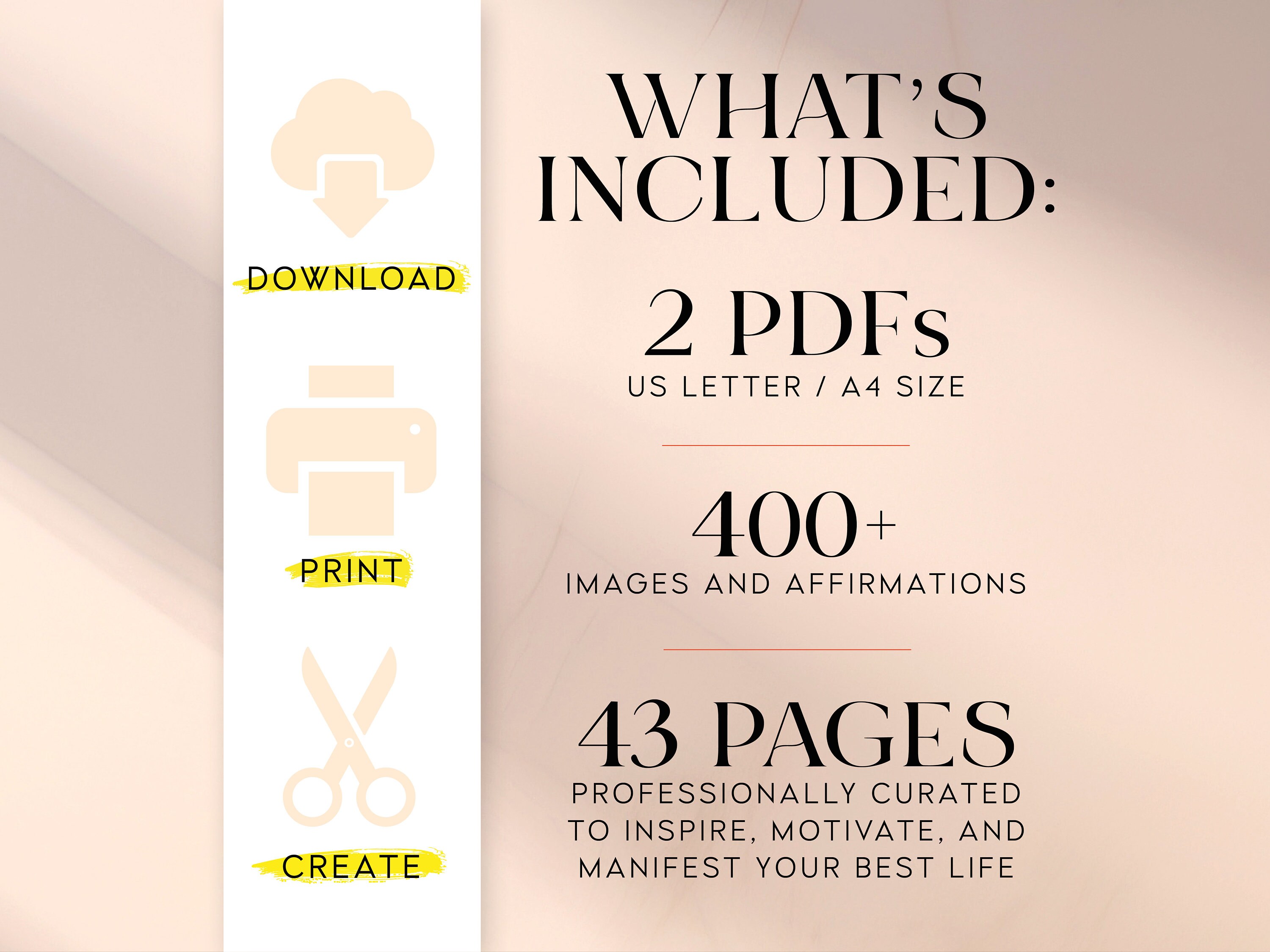 Wellness Printable Vision Board Images Digital Download Manifest ...