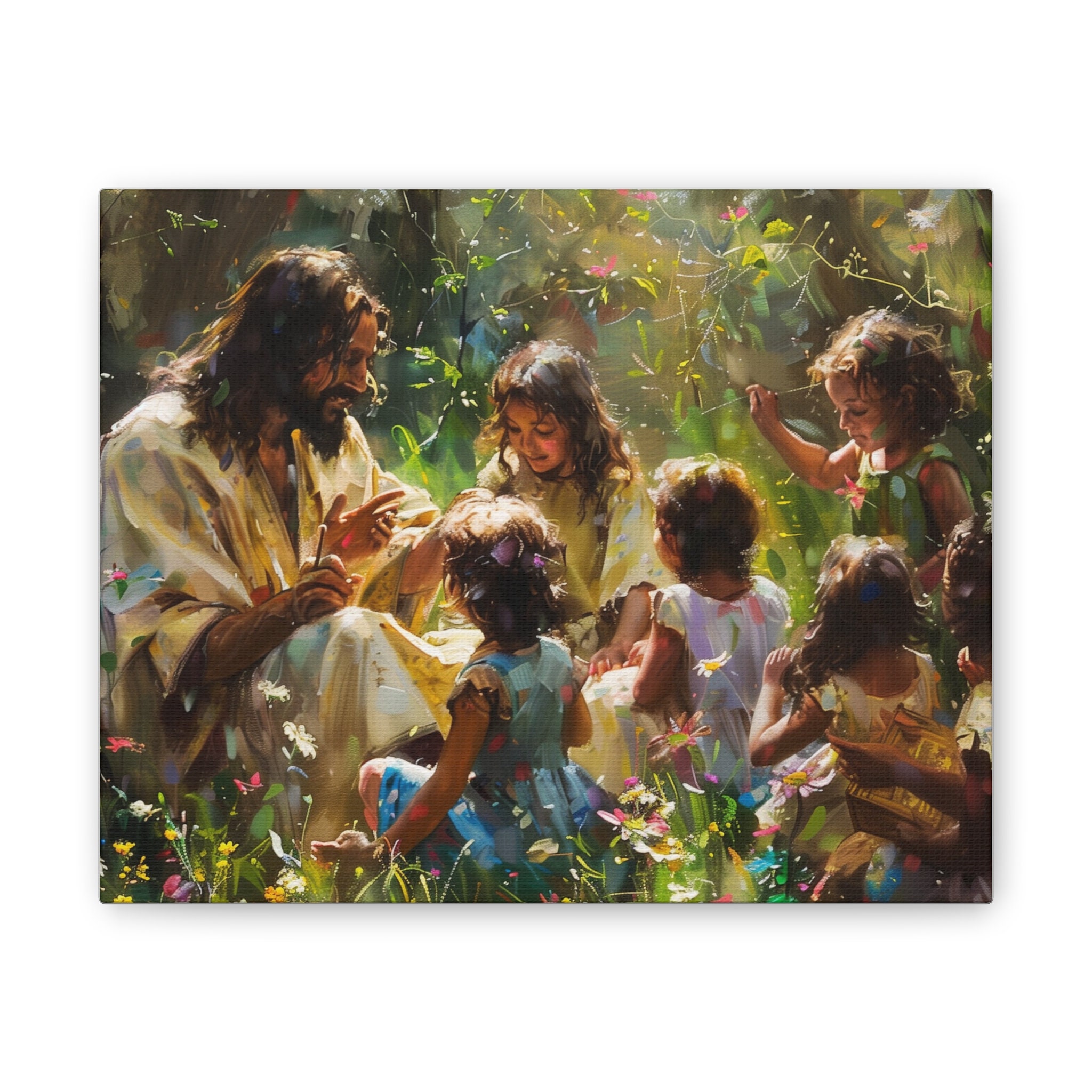 Let the Little Children Come to Me Canvas Print - Jesus With Children ...