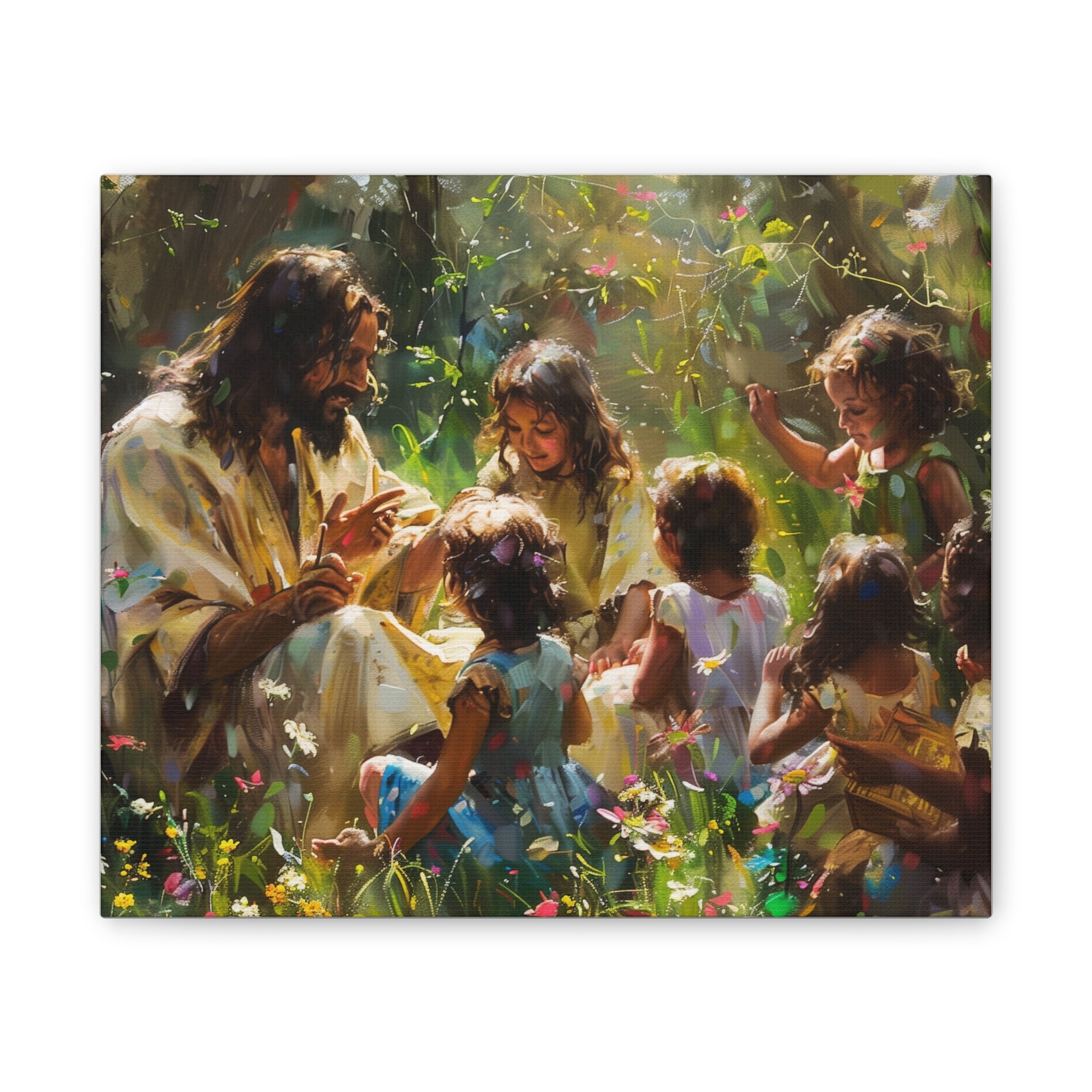 Let the Little Children Come to Me Canvas Print - Jesus With Children ...