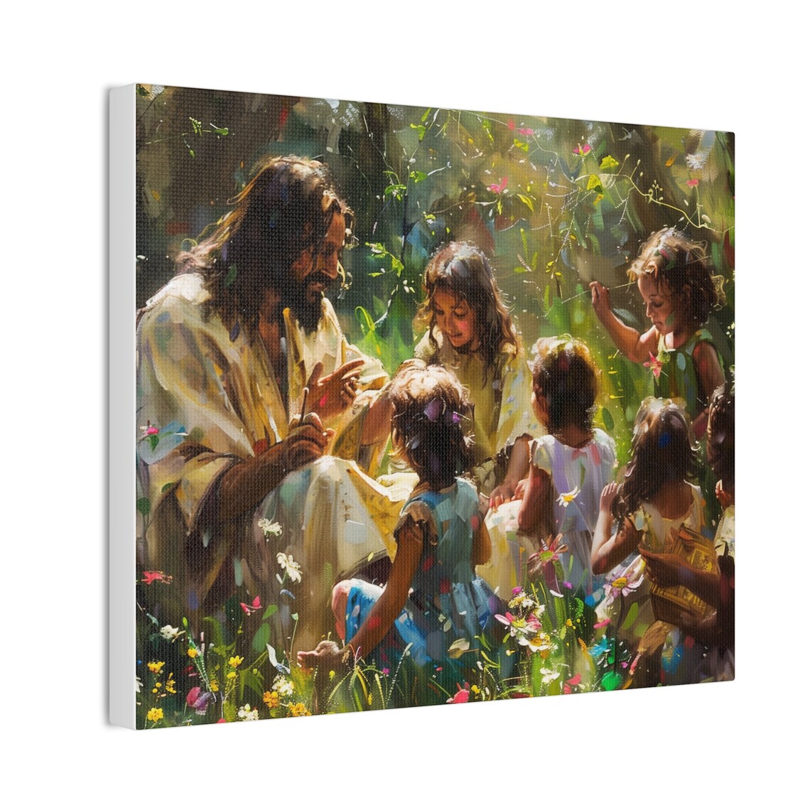 Let the Little Children Come to Me Canvas Print Jesus With Children Art ...