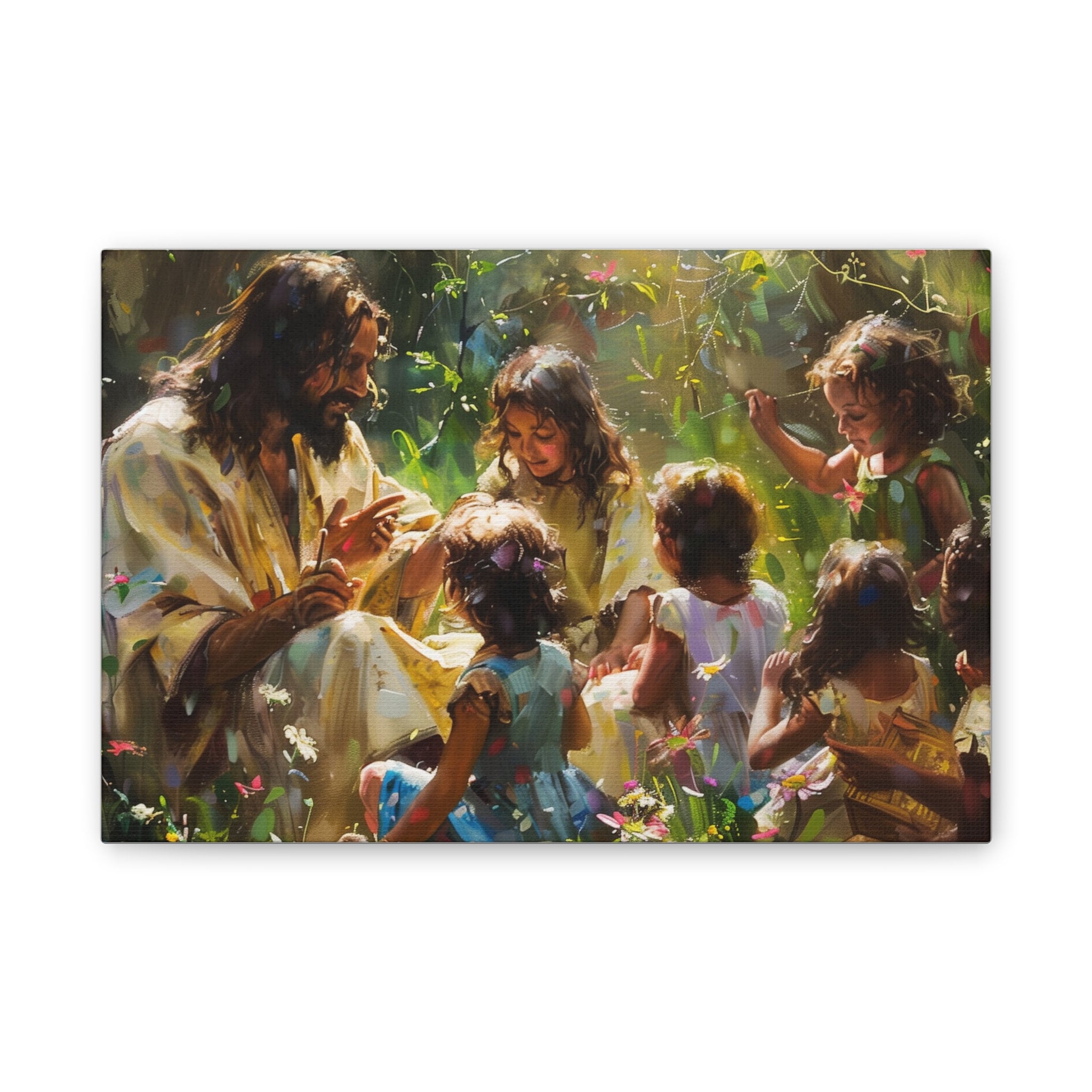 Let the Little Children Come to Me Canvas Print - Jesus With Children ...