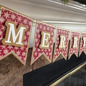 Merry Christmas Banner, Merry & Bright Banner, Christmas Garland for ...