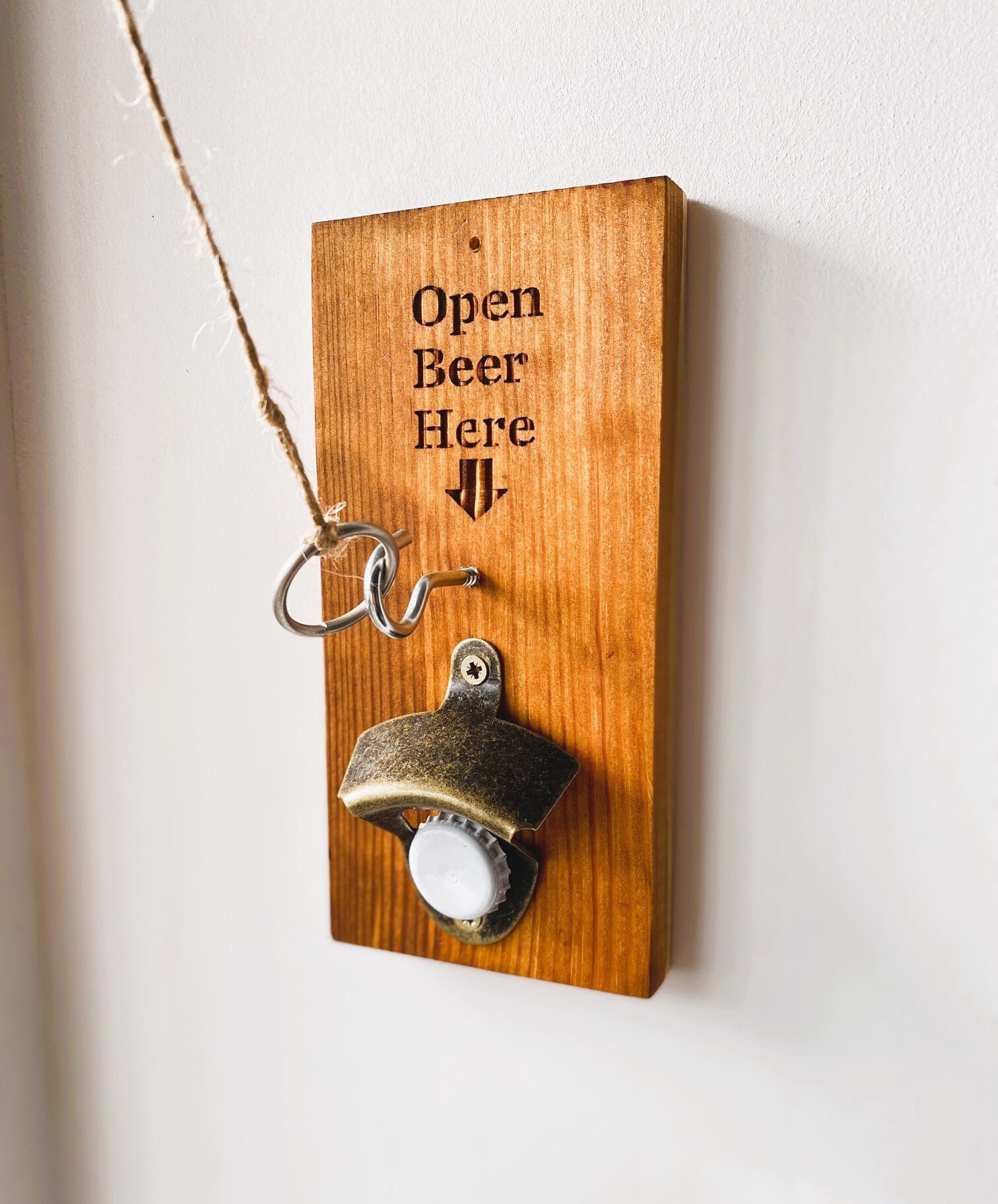 Party Beer Opener Game. Wooden Personalized Hook and Ring Toss Games ...
