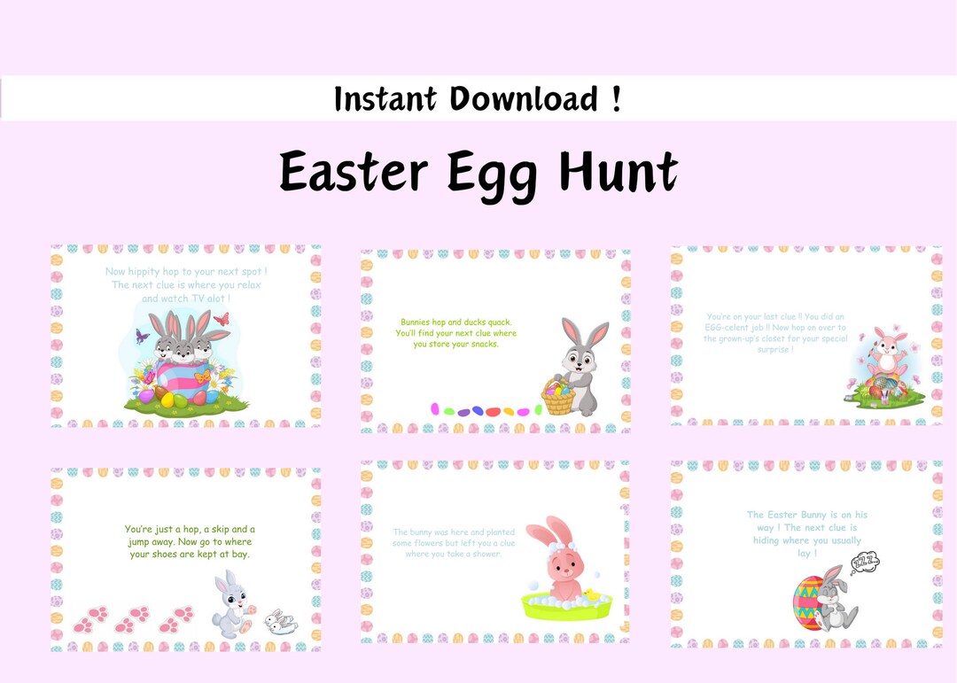 Indoor Activity for Kids, Easter Scavenger Hunt, Easter Egg Easter ...