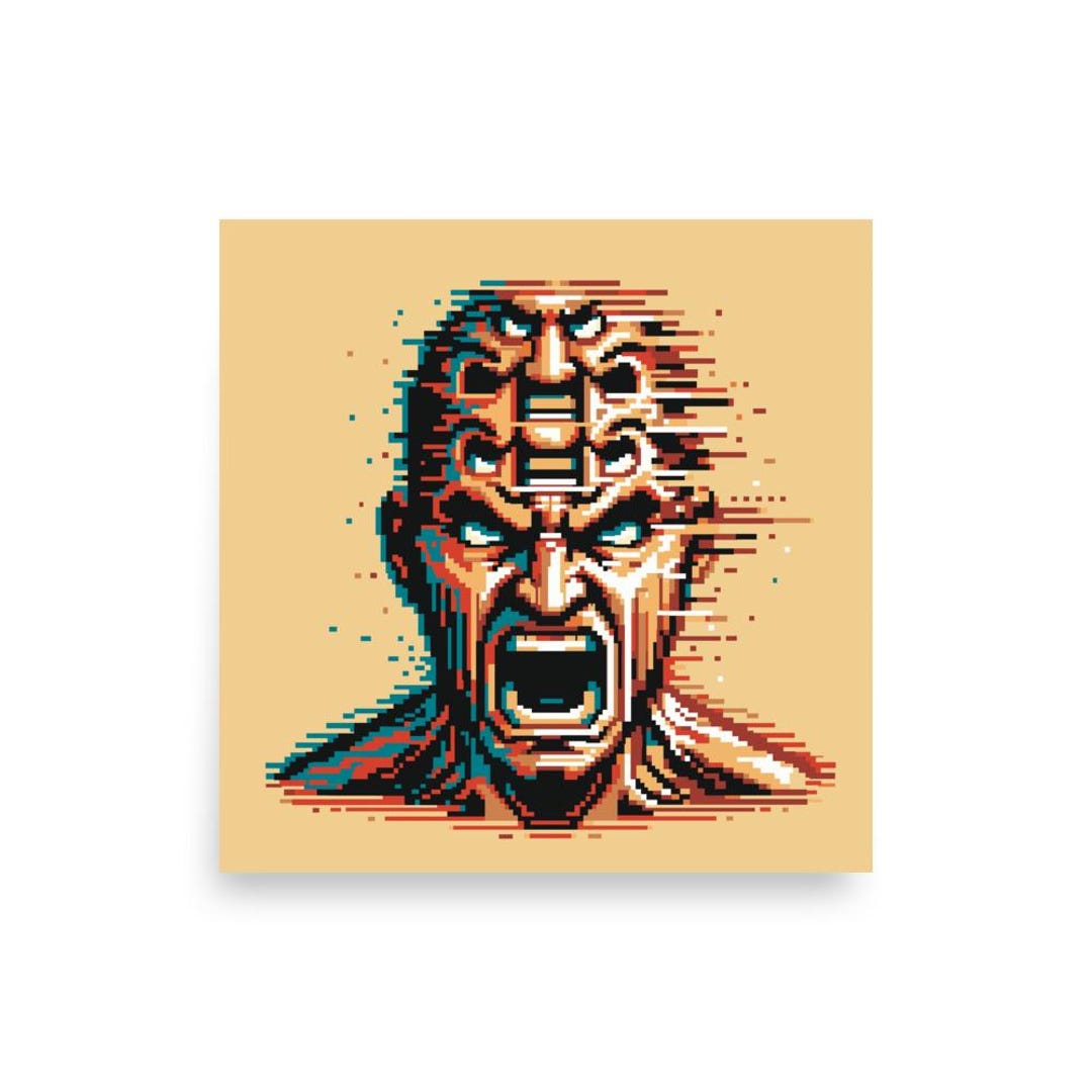 8 Bits of Anger Art 8bit Artwork Print - Etsy