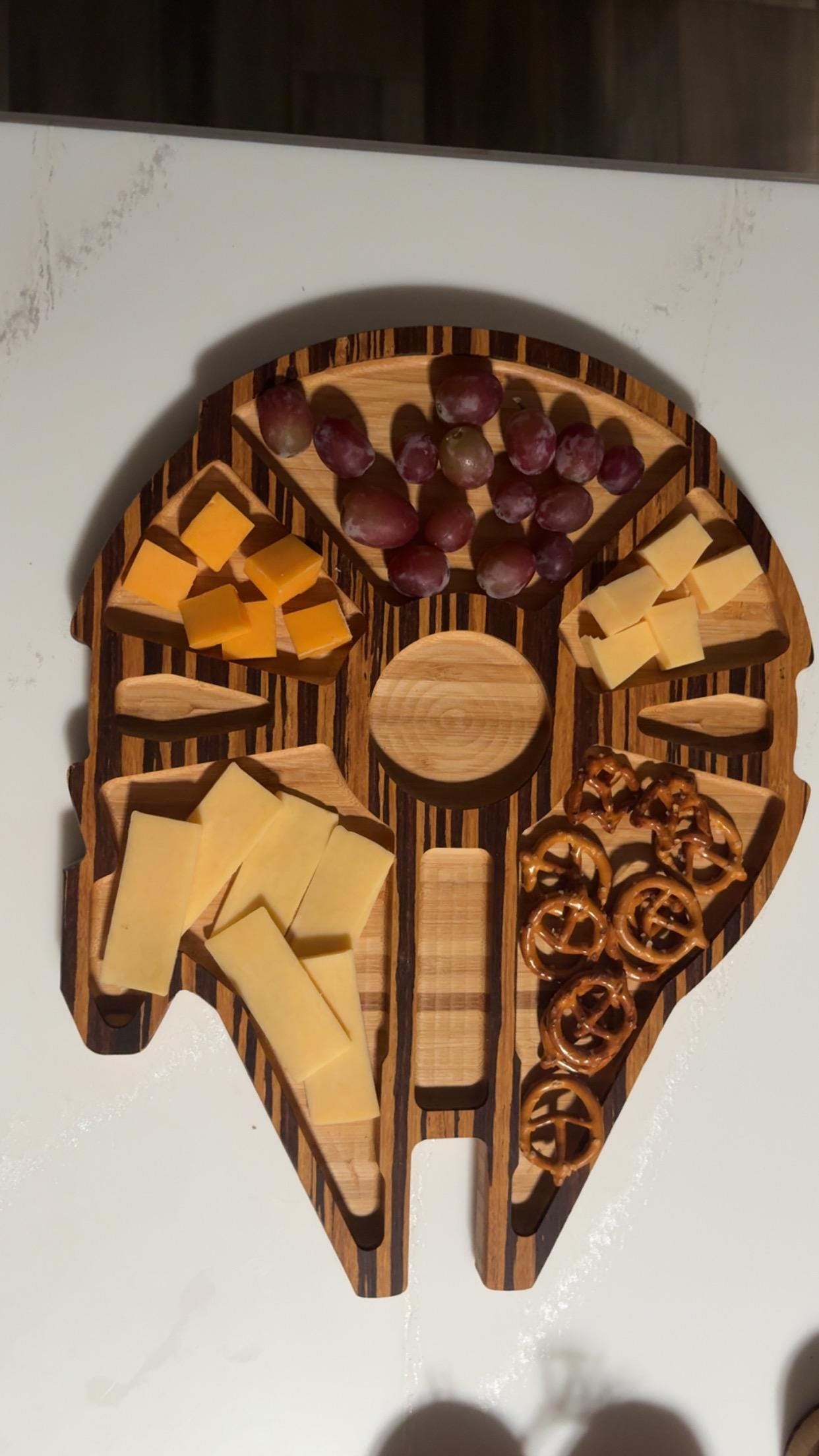 Millennium Falcon Charcuterie Board: Bamboo Star Wars Decor - Etsy