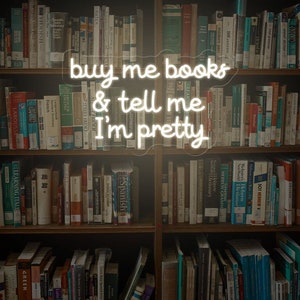 Reading Neon Sign,book Lover Gift,home Library Sign,library Neon Sign ...