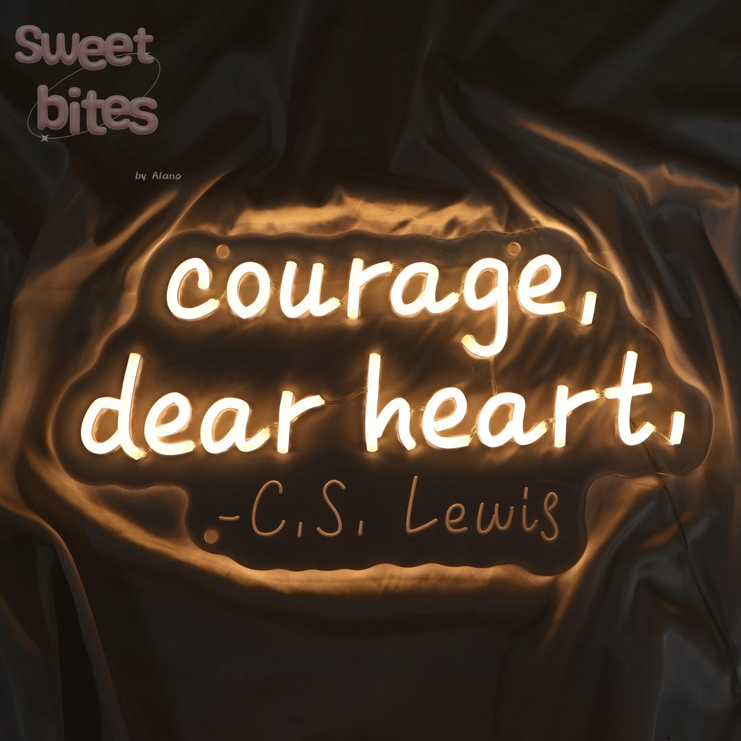 Courage,dear Heart Neon Sign,bedroom Neon Sign,best Friends Gifts,c.s ...