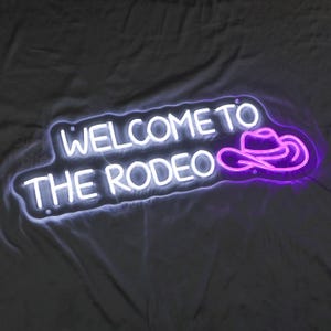 Custom Cowgirl Neon Sign, Welcome to the Rodeo Neon Sign, Western Wall ...