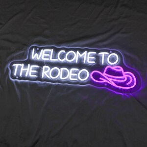 Custom Cowgirl Neon Sign, Welcome to the Rodeo Neon Sign, Western Wall ...