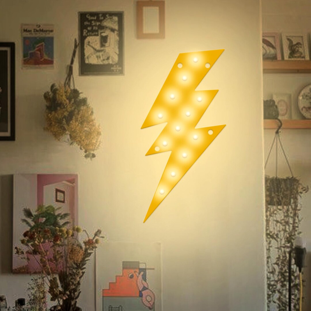 Lightning Marquee Sign,light up Sign,marquee SIGN Acrylic Backing,kid's ...