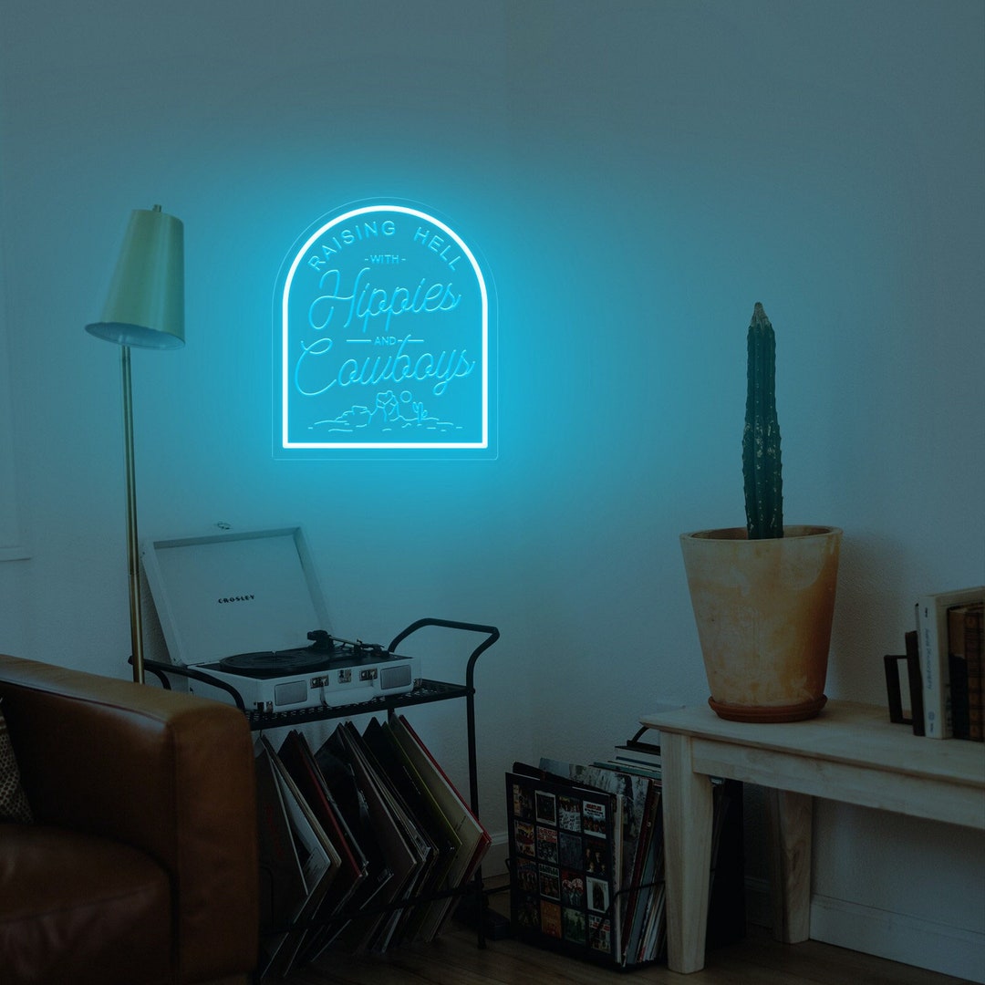 Cowboy Neon Sign,weatern Style Decor,cowboy Home Decor,retro Wall Sign ...